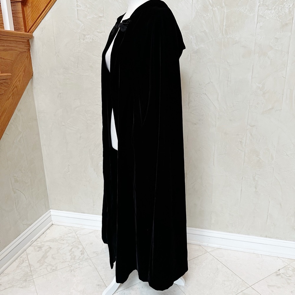 Vintage Storybook Heirloom Black Velvet Cape Xl (14/1… - Gem